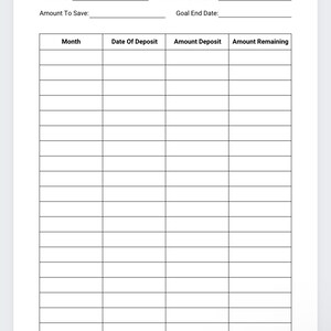 Saving Planner,saving Tracker,savings Log,savings Sheet,savings Form ...