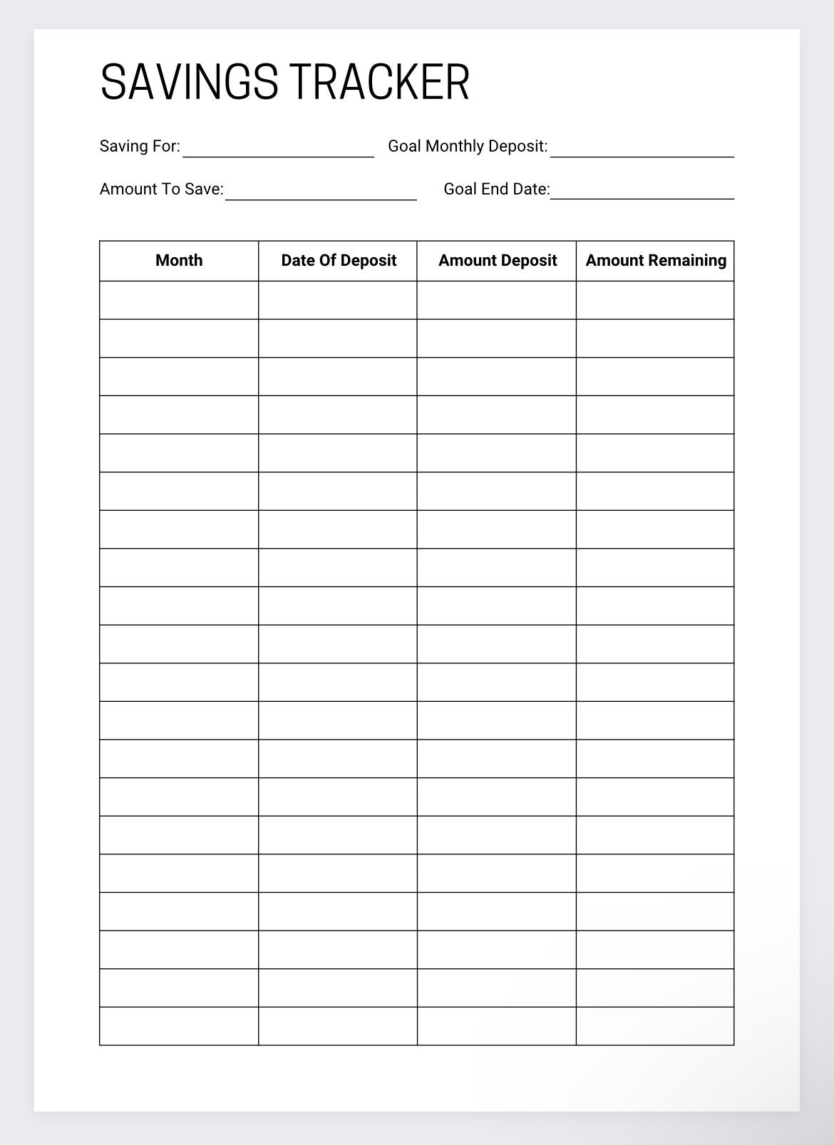 Saving Planner,saving Tracker,savings Log,savings Sheet,savings Form ...