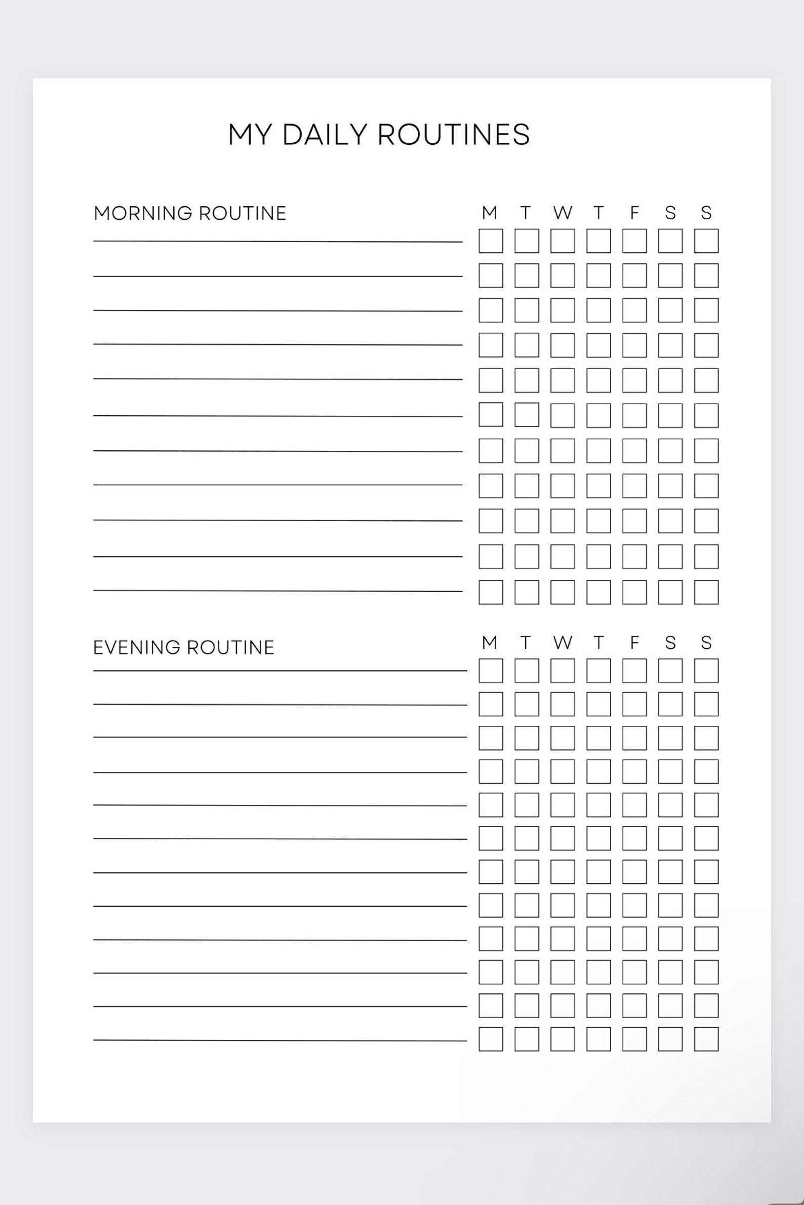 My Daily Routinedaily Plannerhappy Plannerdaily - Etsy