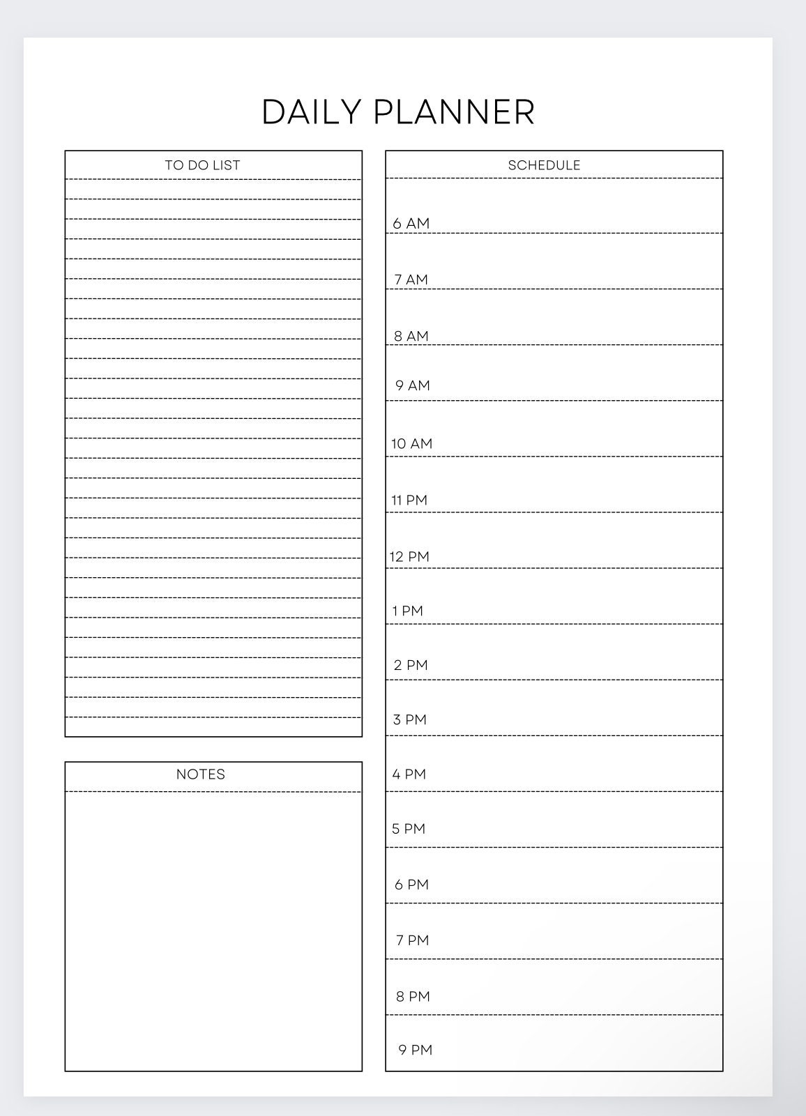 Daily Planner,hourly Planner,desk Planner,daily Routine,daily Planner ...