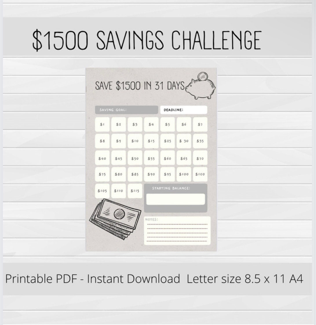 Huge Money Savings Challenge,saving Bundle,saving Fund,saving Money ...