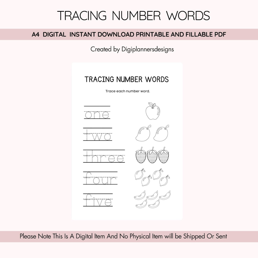 Tracing Numbers 1–10 Printable, Number Writing Practice, Preschool Math ...