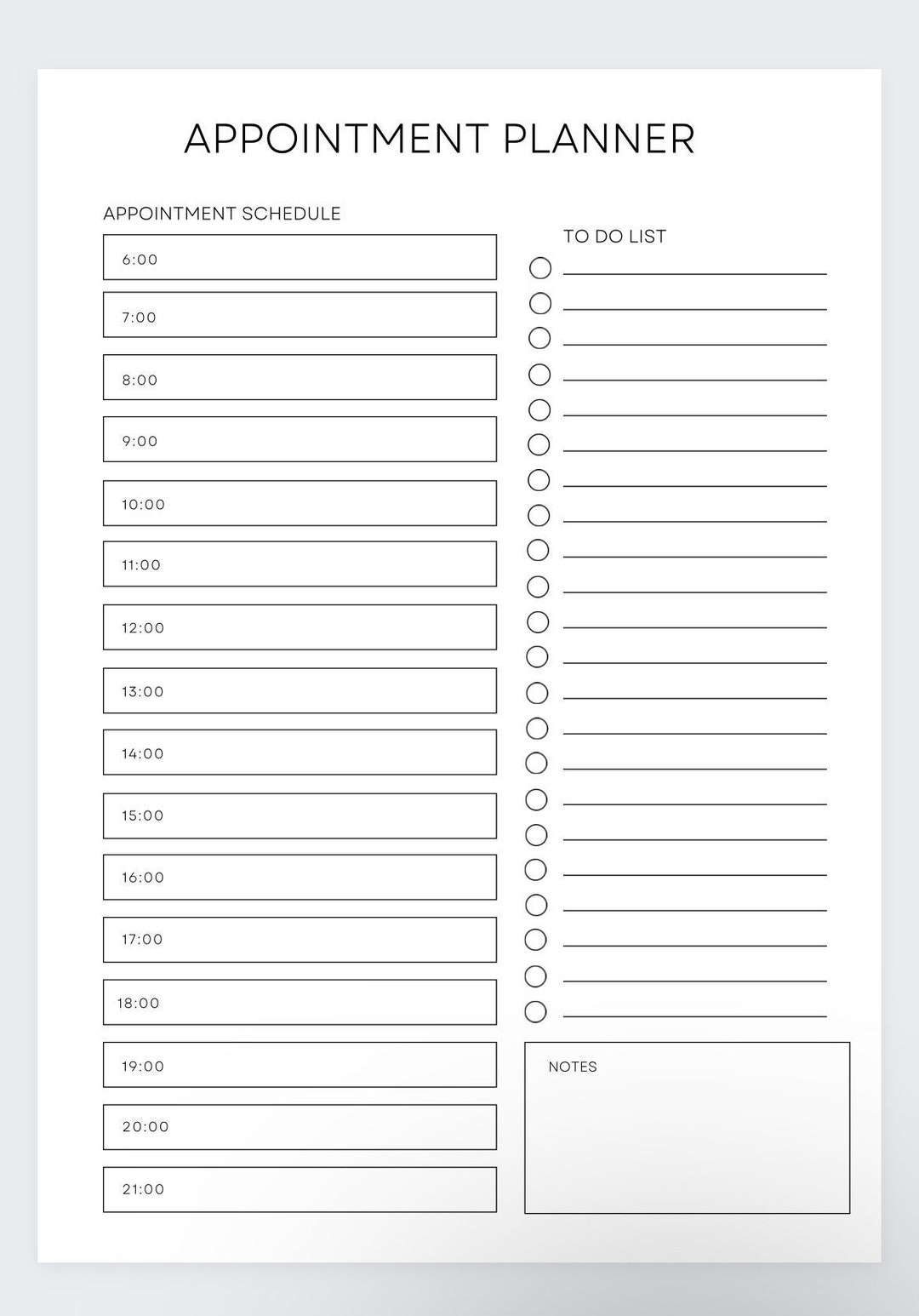 Appointment Planner,hourly Planner Daily,daily Schedule,hourly Planner ...