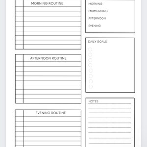 Daily Routine, Daily Planner,happy Planner,daily Checklist,agenda ...