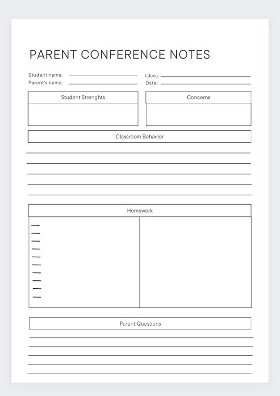 Imprimibles Para La Conferencia De Padres Y Maestros