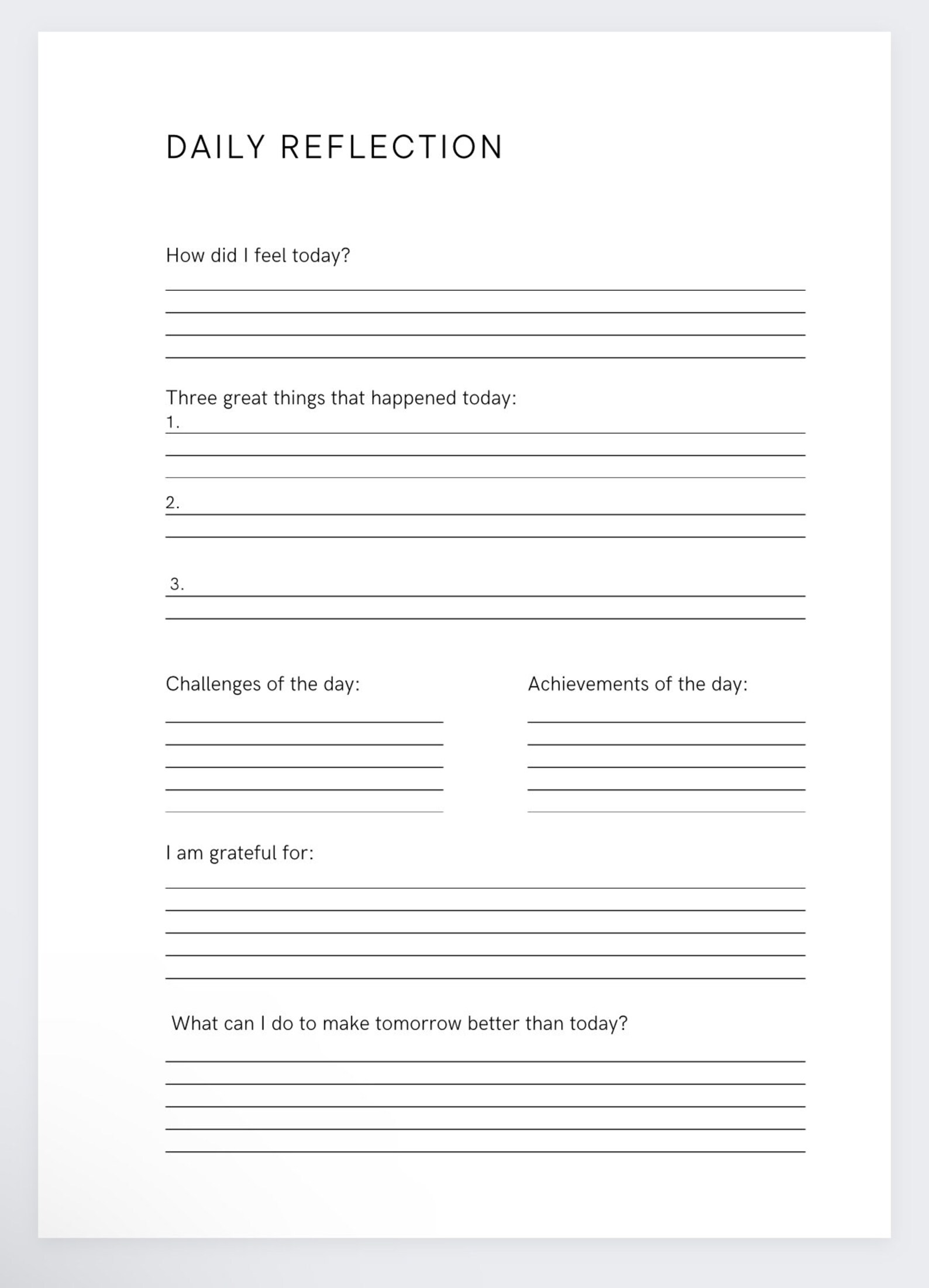 Reflection Planner,daily Reflection Planner,manifestation Journal,adhd ...