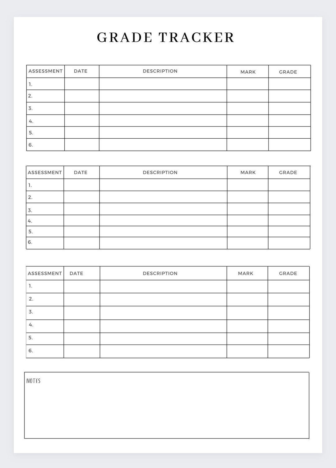 Grade Tracker, Assignment Planner, Assignment Tracker, Student Planner ...