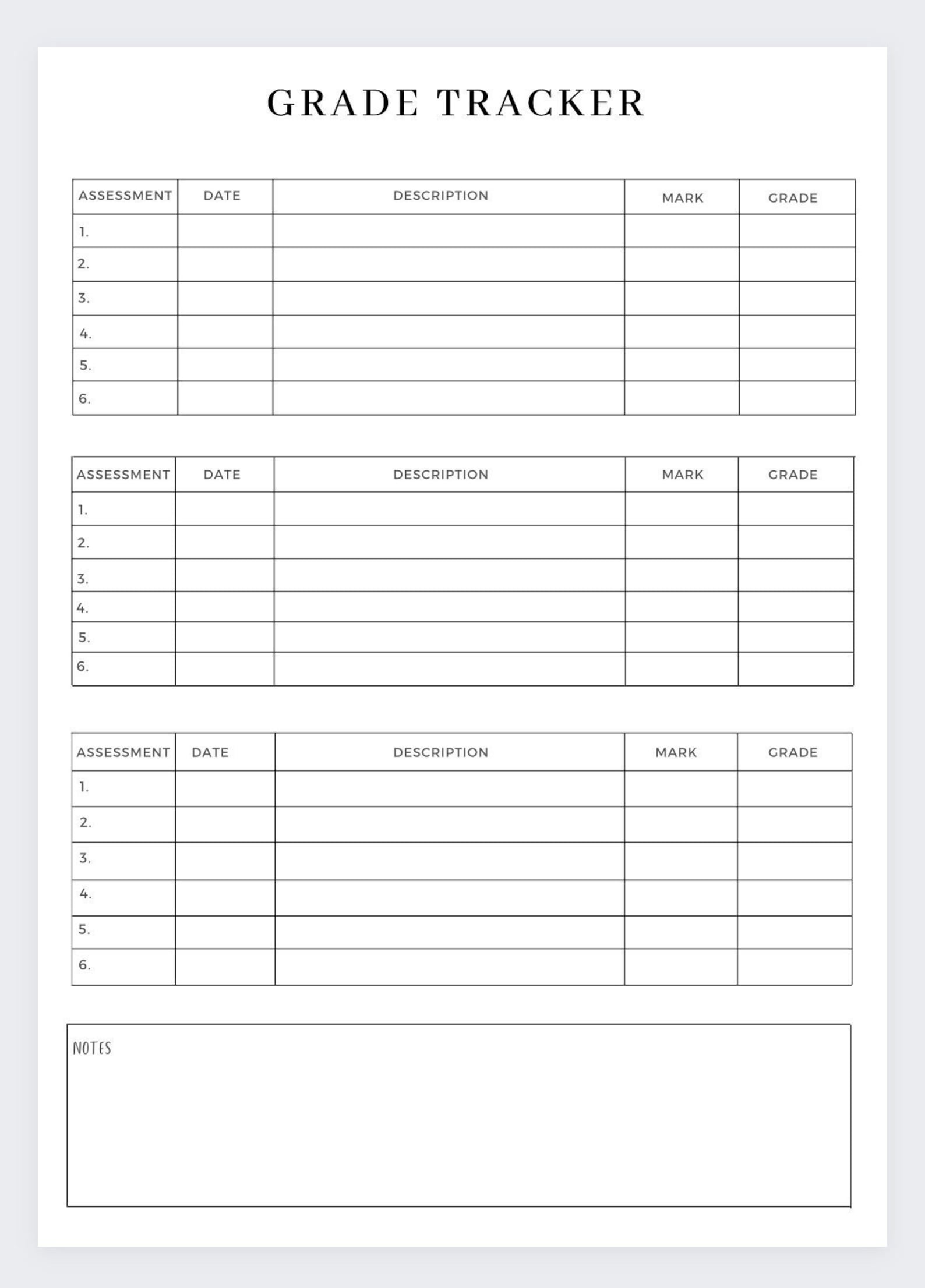 Grade Tracker, Assignment Planner, Assignment Tracker, Student Planner ...