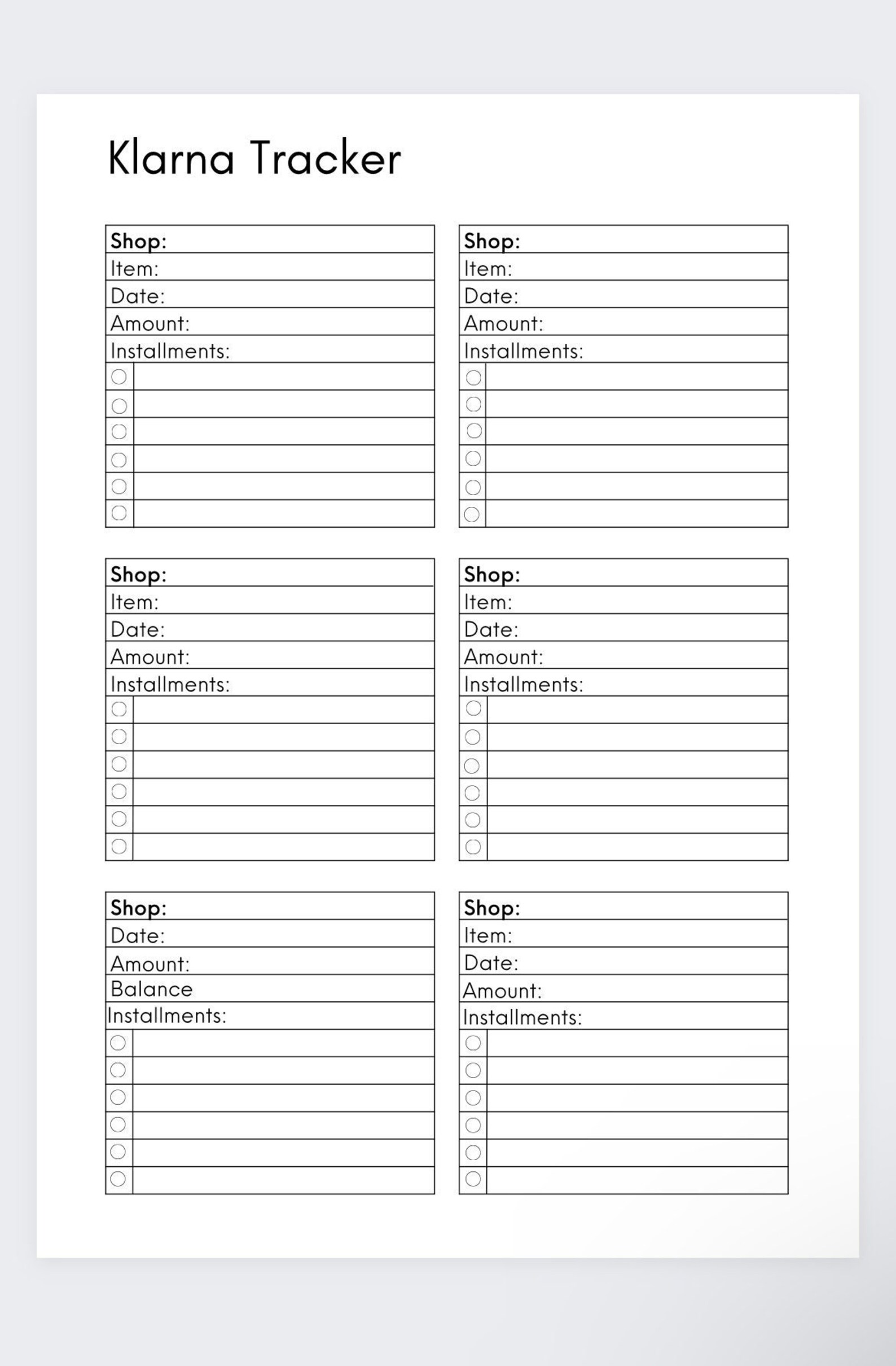 Klarna Tracker,bills Planner,afterpay Planner,expense Tracker,klarna ...