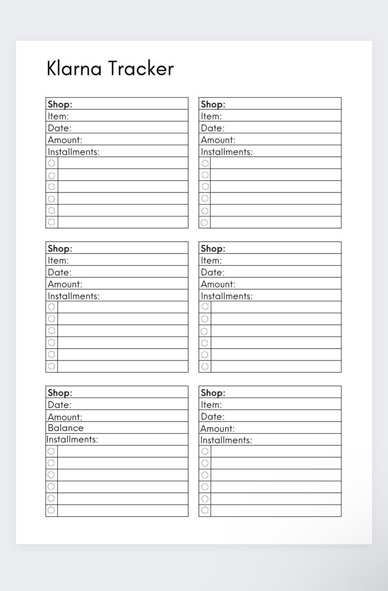 Klarna Tracker,bills Planner,afterpay Planner,expense Tracker,klarna ...