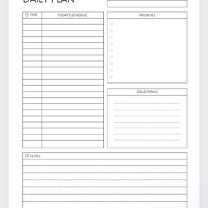 Daily Plan,daily Organizer,daily Planner,office Organizer,work Planner ...