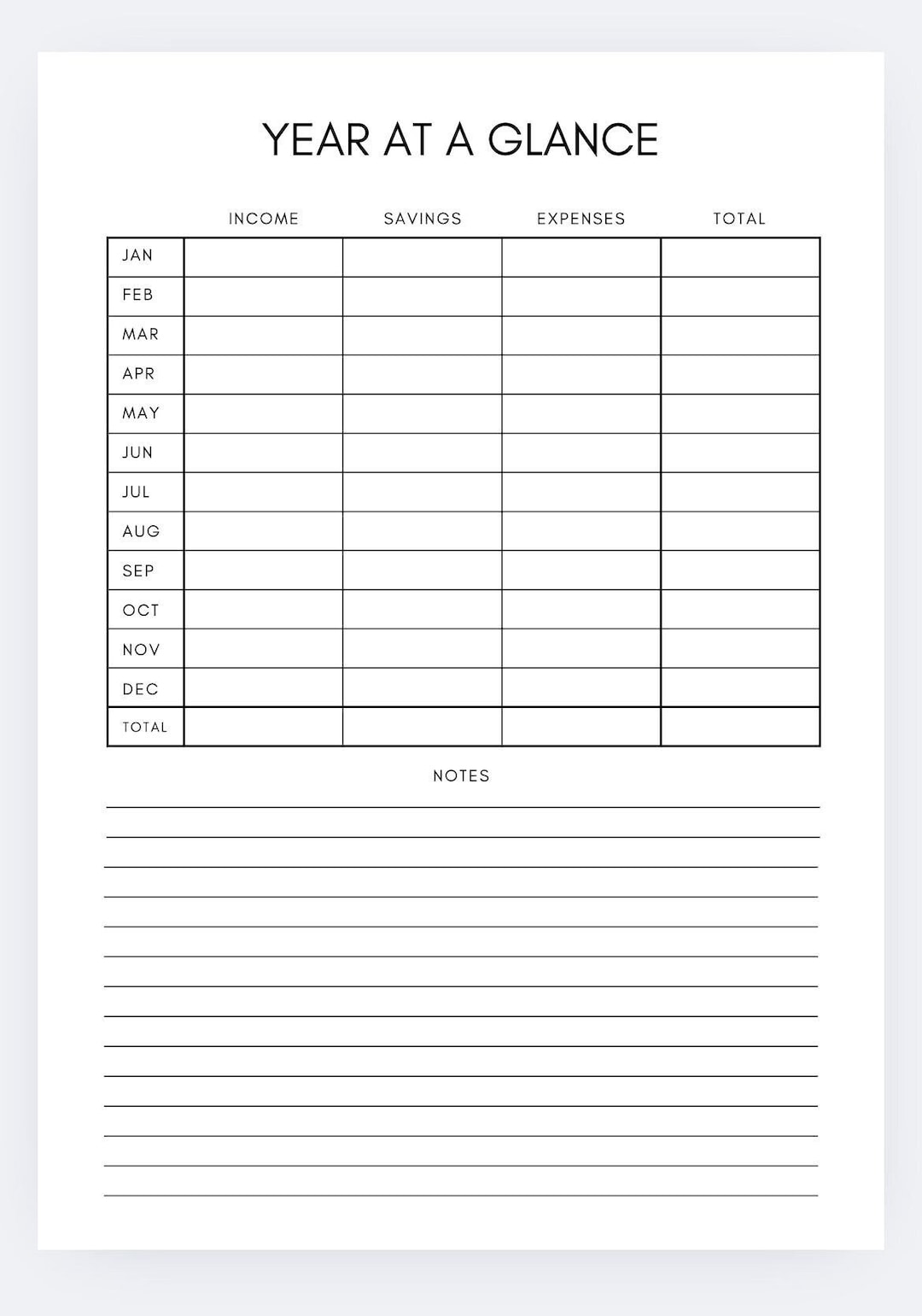 Financial Year at a Glance,financial Goals,financial Overview,yearly ...