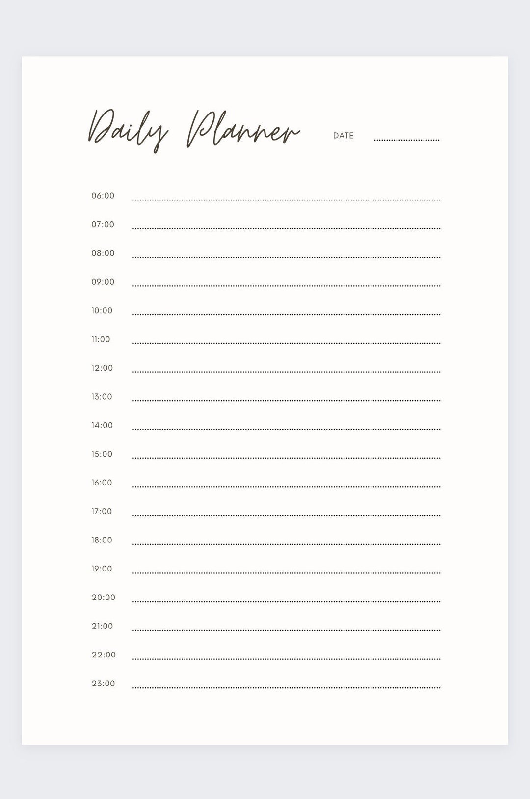 Daily Schedule,time Blocking,printable Schedule,hourly Planner ...