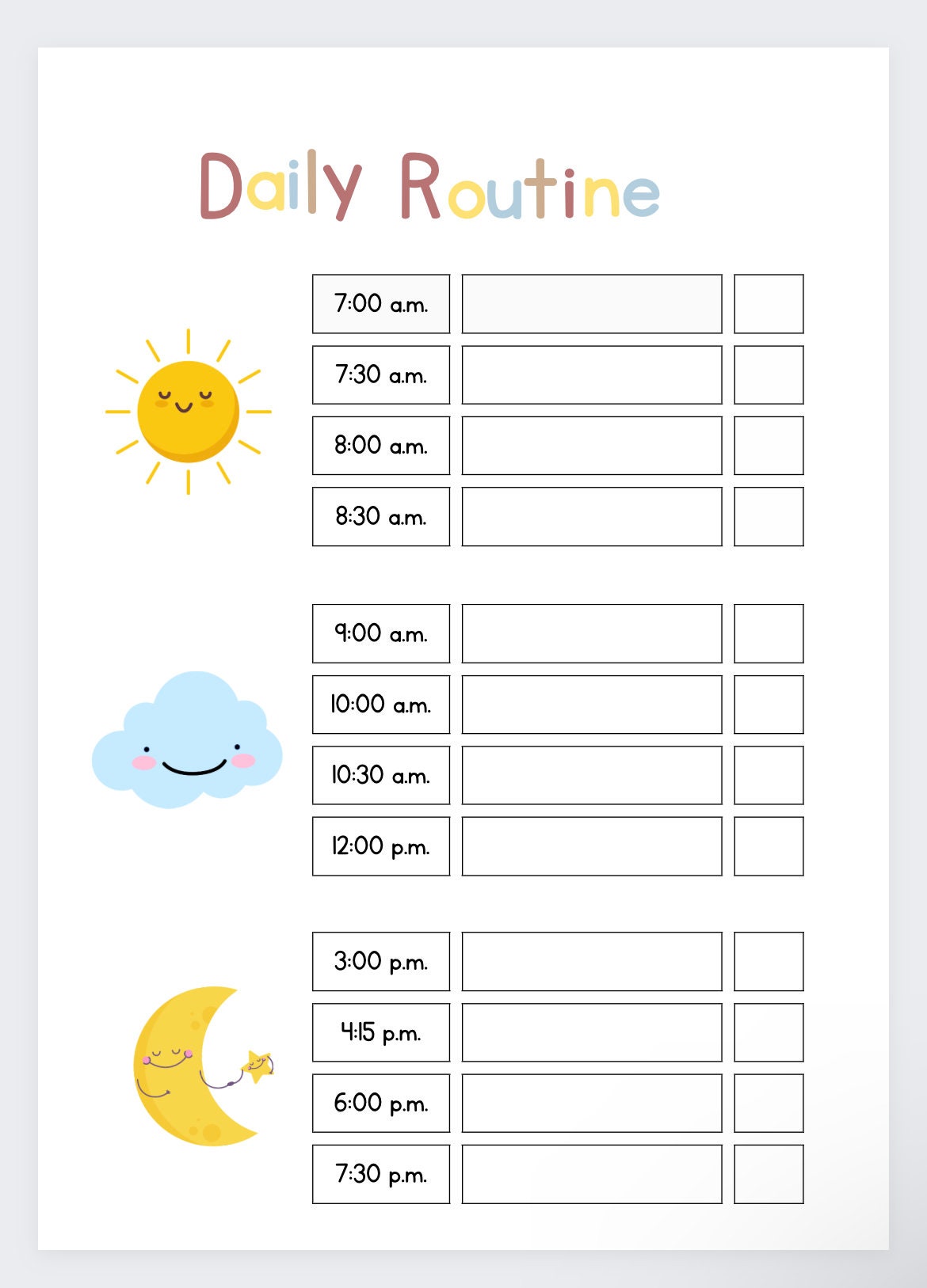 Kids Daily Routine,kids Daily Chores,daily Schedule,bedtime Routine ...
