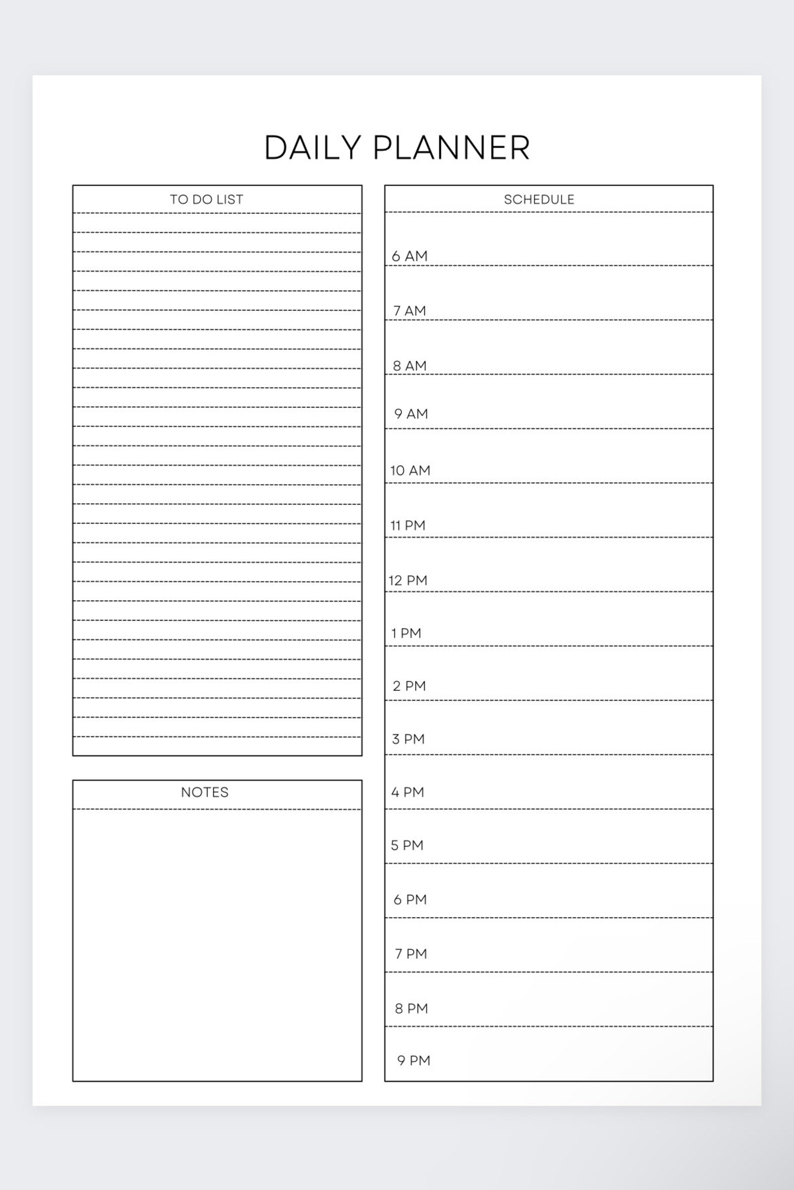 Daily Planner,hourly Planner,desk Planner,daily Routine,daily Planner ...