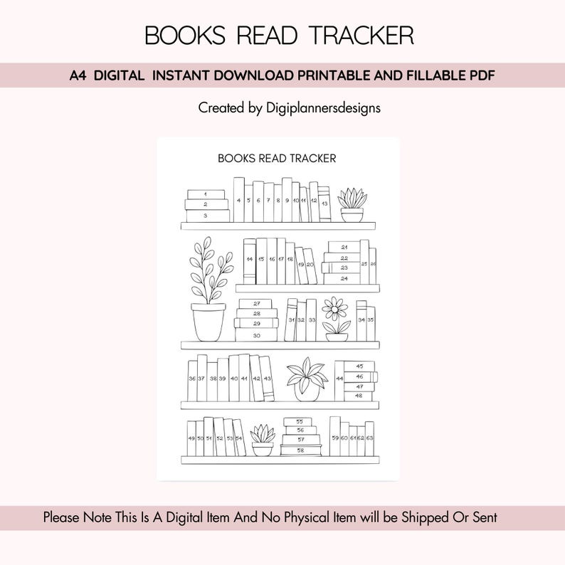 Books Read Tracker, Reading Tracker,reading Log, Book Journal,reading ...
