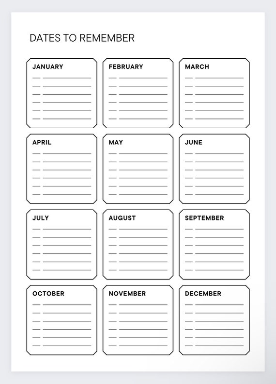 Plantilla De Fechas Para Recordar Plantillas Gratuitas De Calendario
