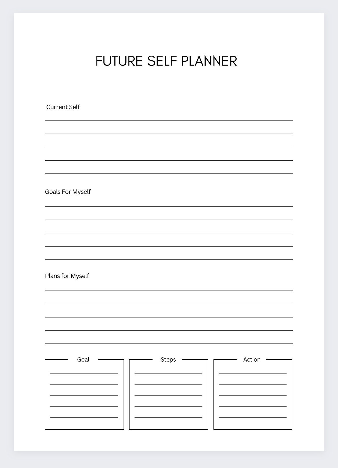 Future Self Planner,future Self Planner Printable,vision Board Template ...