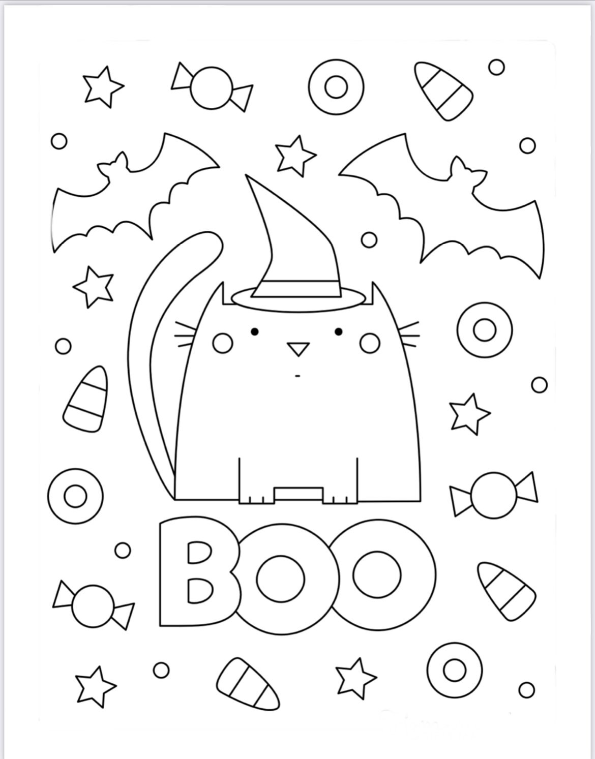 Halloween Coloring Pages Kids Halloween Colouring Pages Etsy