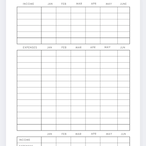 Financial Year Overview Planner,annual Budget Tracker,budget by ...