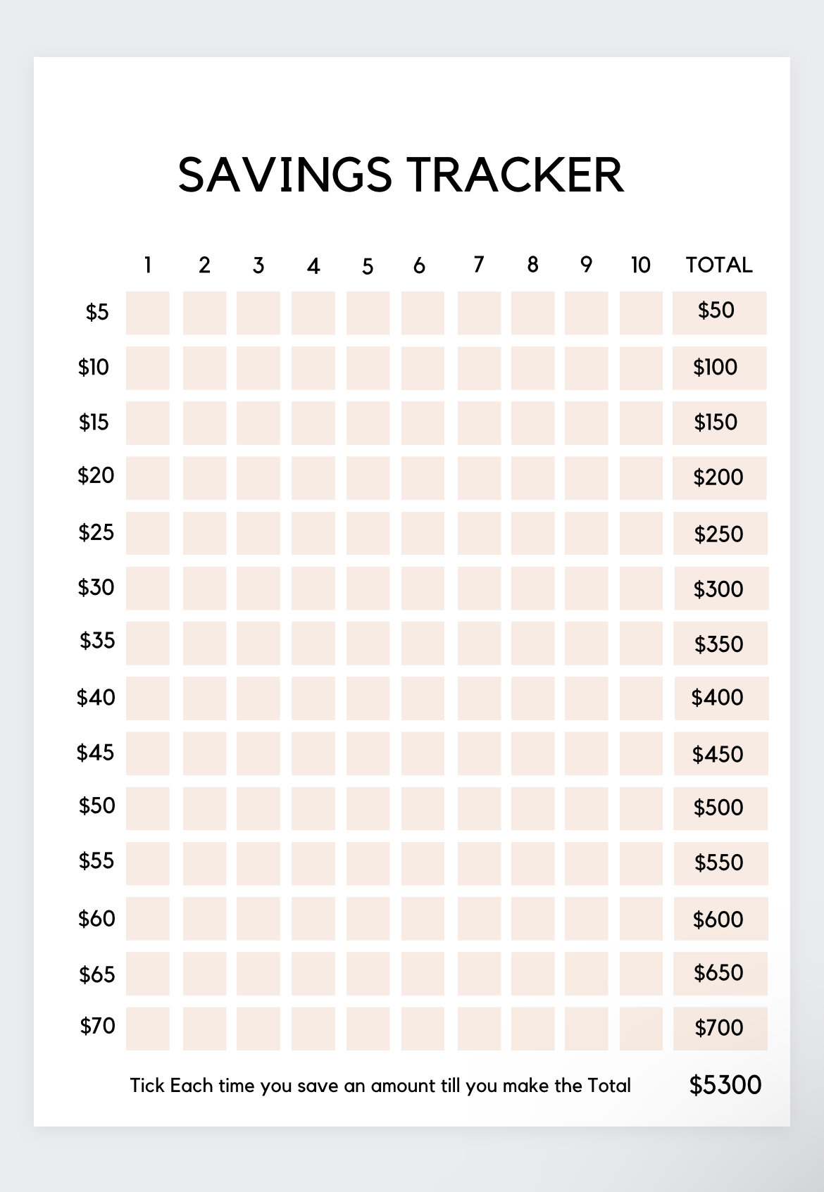 Saving Grid,savings Challenge,savings Chart,save 5000,savings Log ...