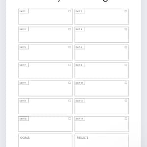 14 Day Challenge Template,productivity Planner,fitness Planner,exercise ...