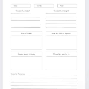 Daily Reflection Planner,reflection Planner,daily Gratitude Planner ...