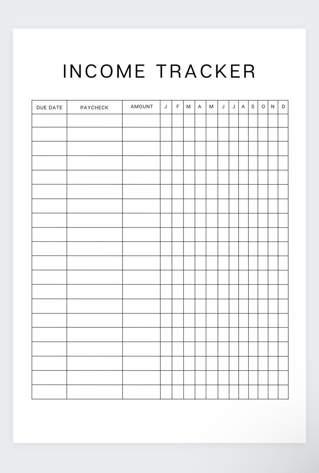 Income and Expense Tracker Set: Paycheck Budget Planner (printable PDF ...