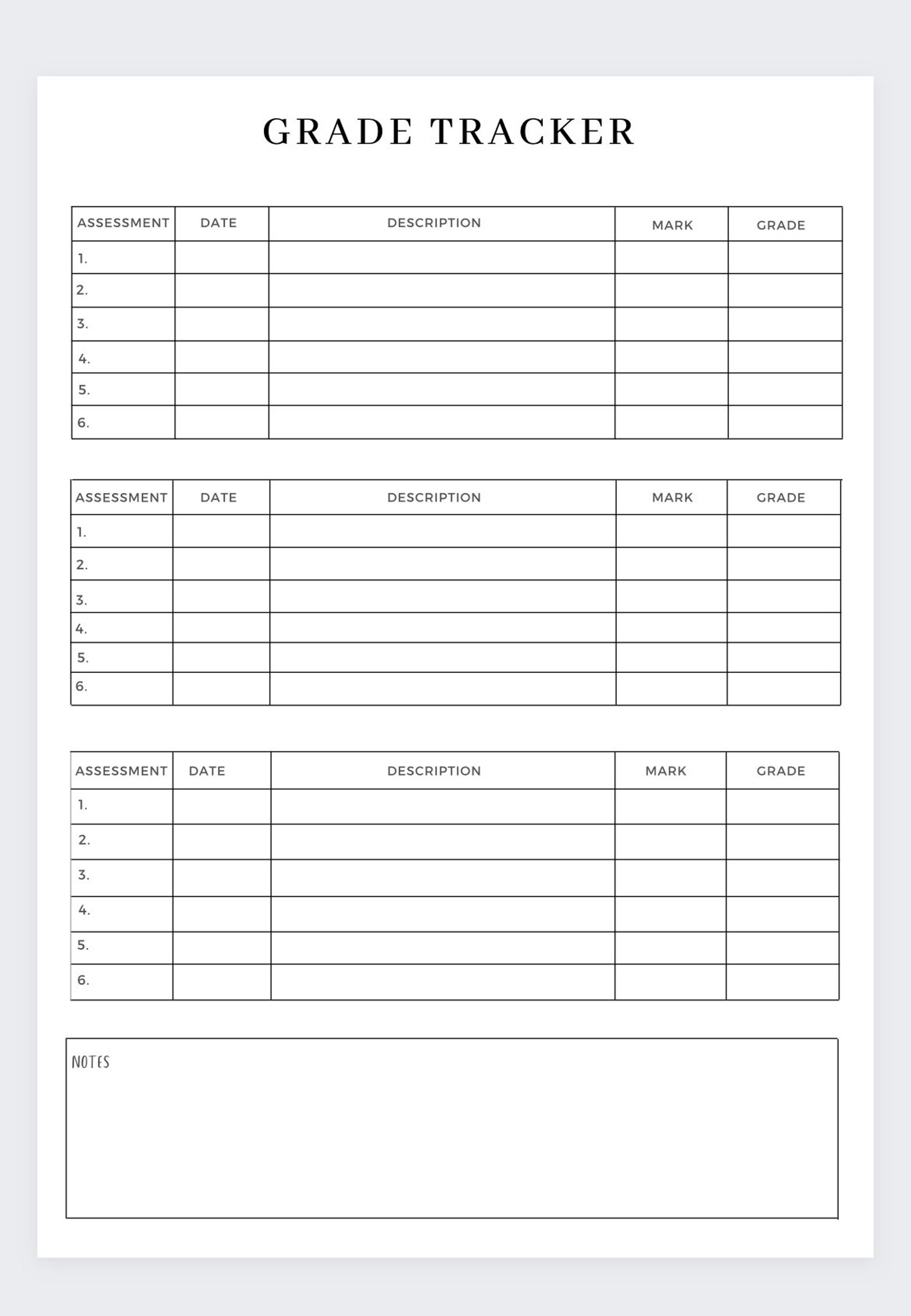 Grade Tracker, Assignment Planner, Assignment Tracker, Student Planner ...