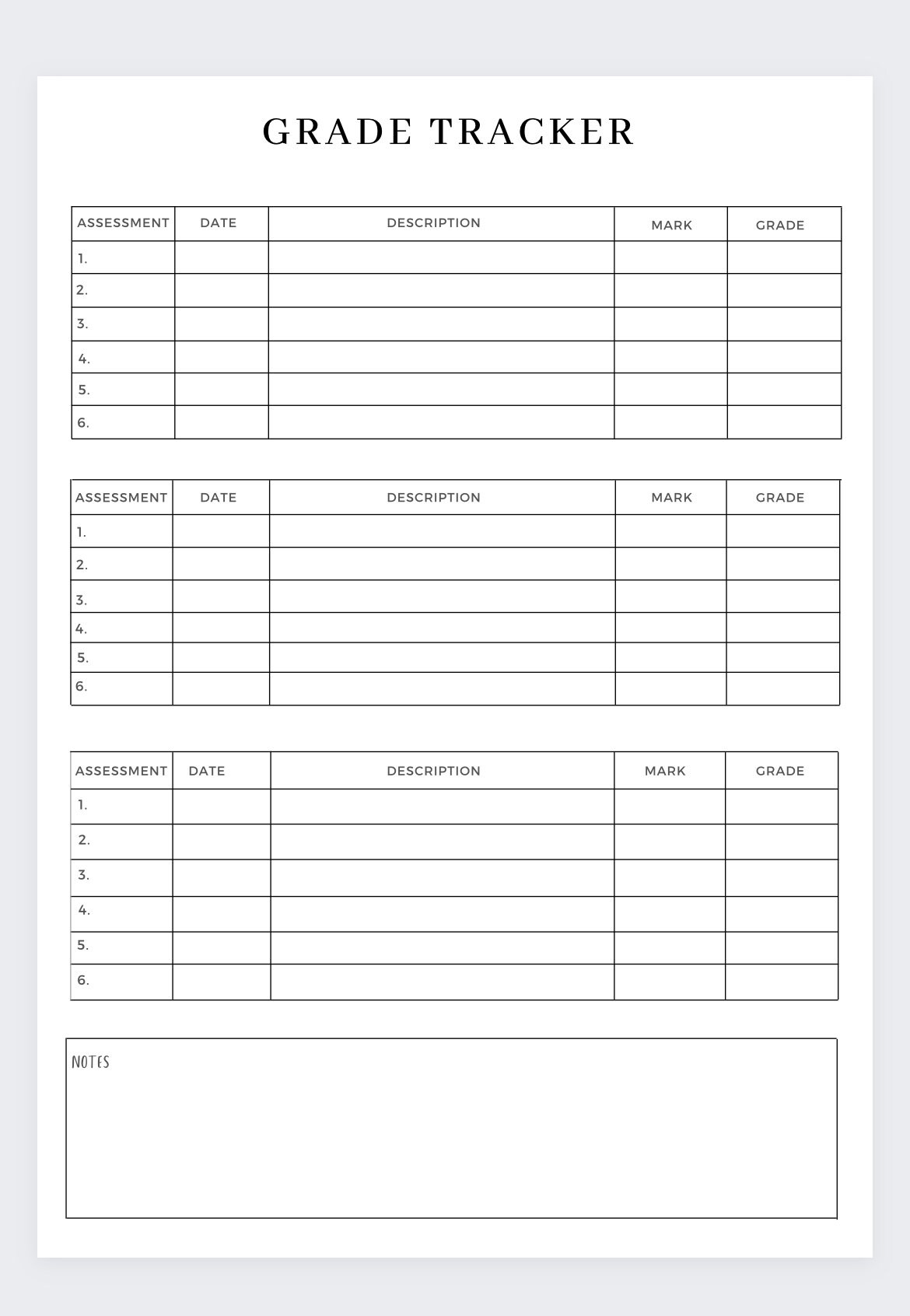 Grade Tracker, Assignment Planner, Assignment Tracker, Student Planner ...