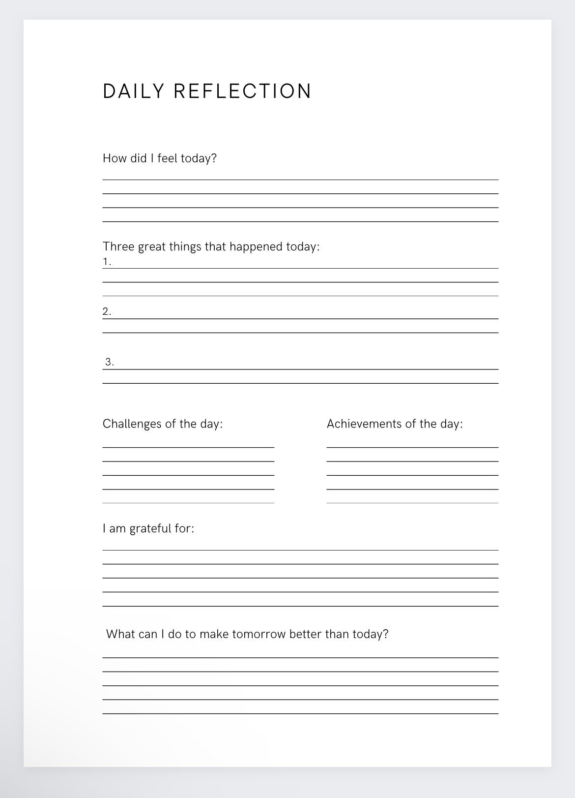 Reflection Planner,daily Reflection Planner,manifestation Journal,adhd ...