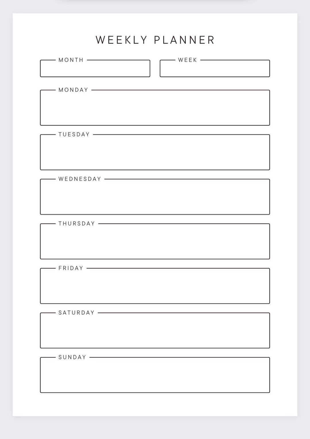 Day by Day Planner,daily Planner,day at a Glance,daily Tracker,day to ...