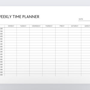 Weekly Time Planner: Printable Schedule Template (PDF) - Etsy