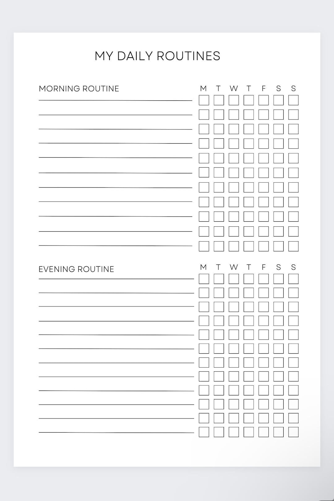 My Daily Routine,daily Planner,happy Planner,daily Checklist,agenda ...