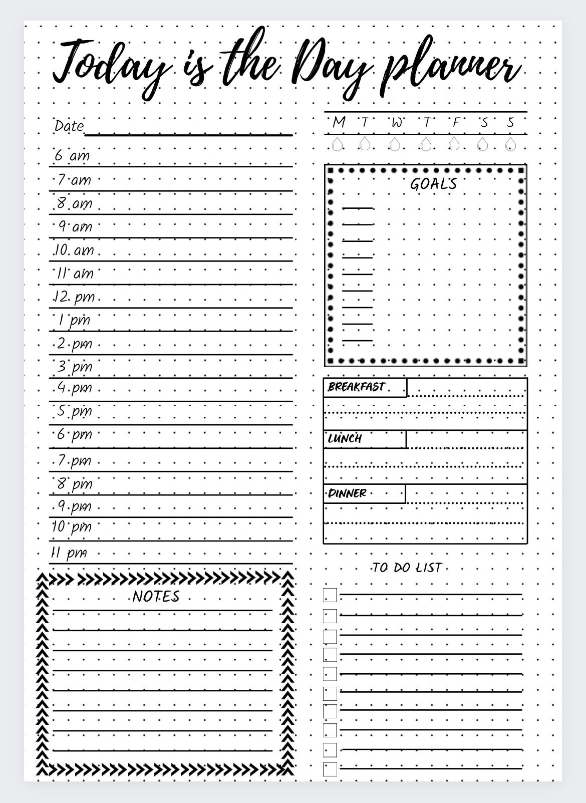 Today is the Day Plannerdaily Plannerappointment - Etsy