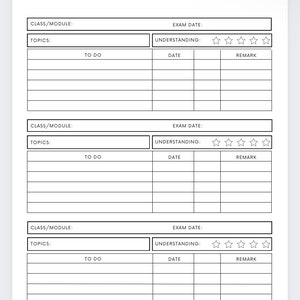 Exam Tracker,exam Revision Planner,assignment Tracker, Student Planner ...