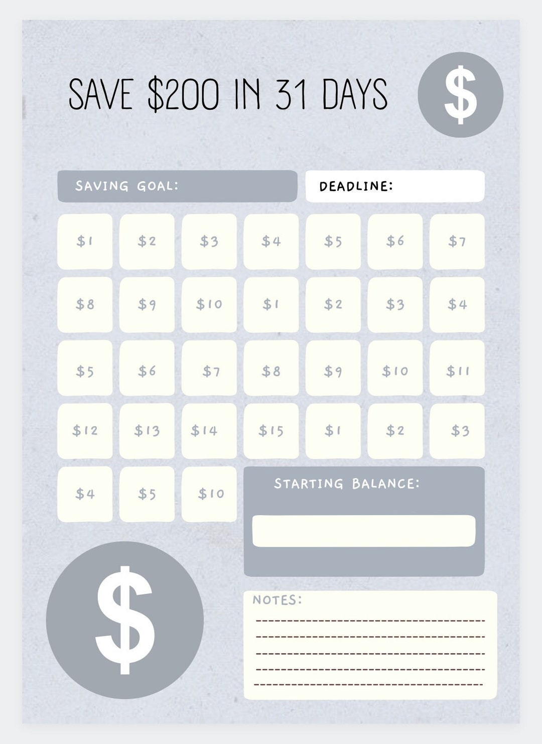 Save 200 in a Month, Money Challenge, Saving Challenge, Budget Planner ...