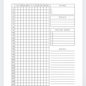 Year in Pixels, Mood Tracker, Daily Mood Log, Habit Tracker, Self Care ...