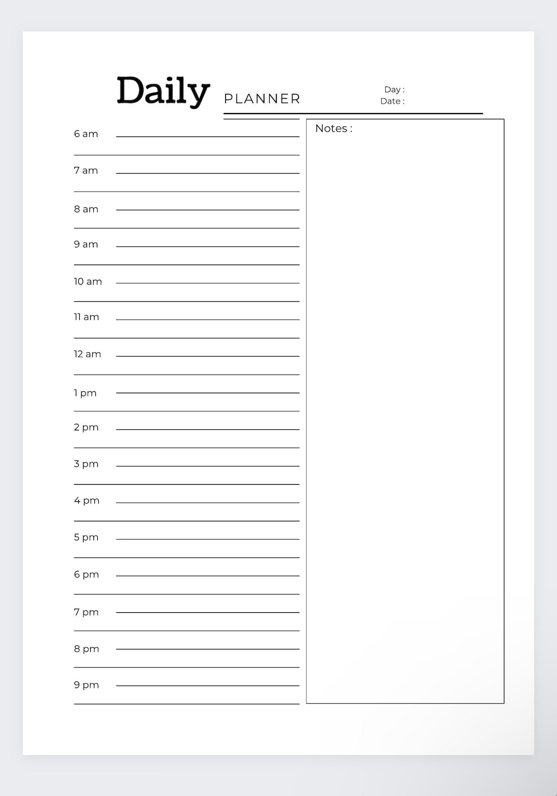 Monday to Friday Schedule,adult ADHD Planner,time Blocking,weekly ...