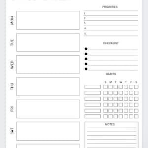 Office Organiser,work From Home Planner,work to Do List,work Checklist ...