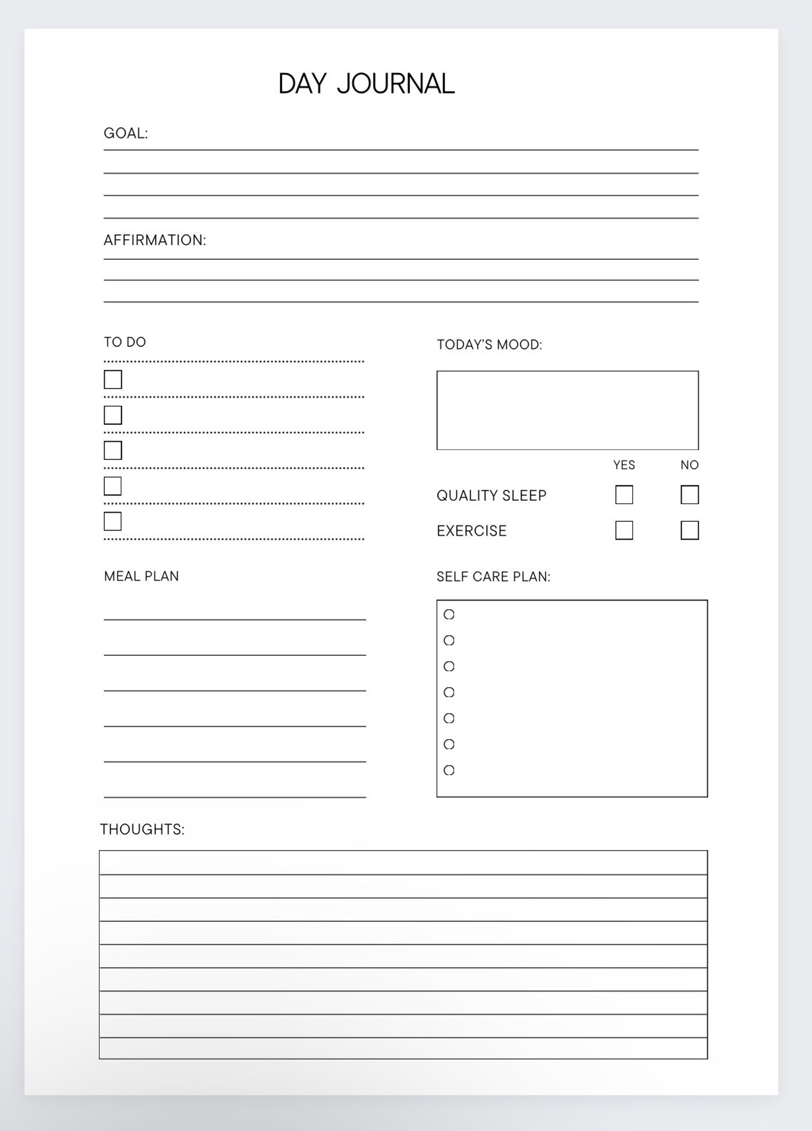 Day Journal,day Planner,day Routine,day Log,day Organizer,day in the ...