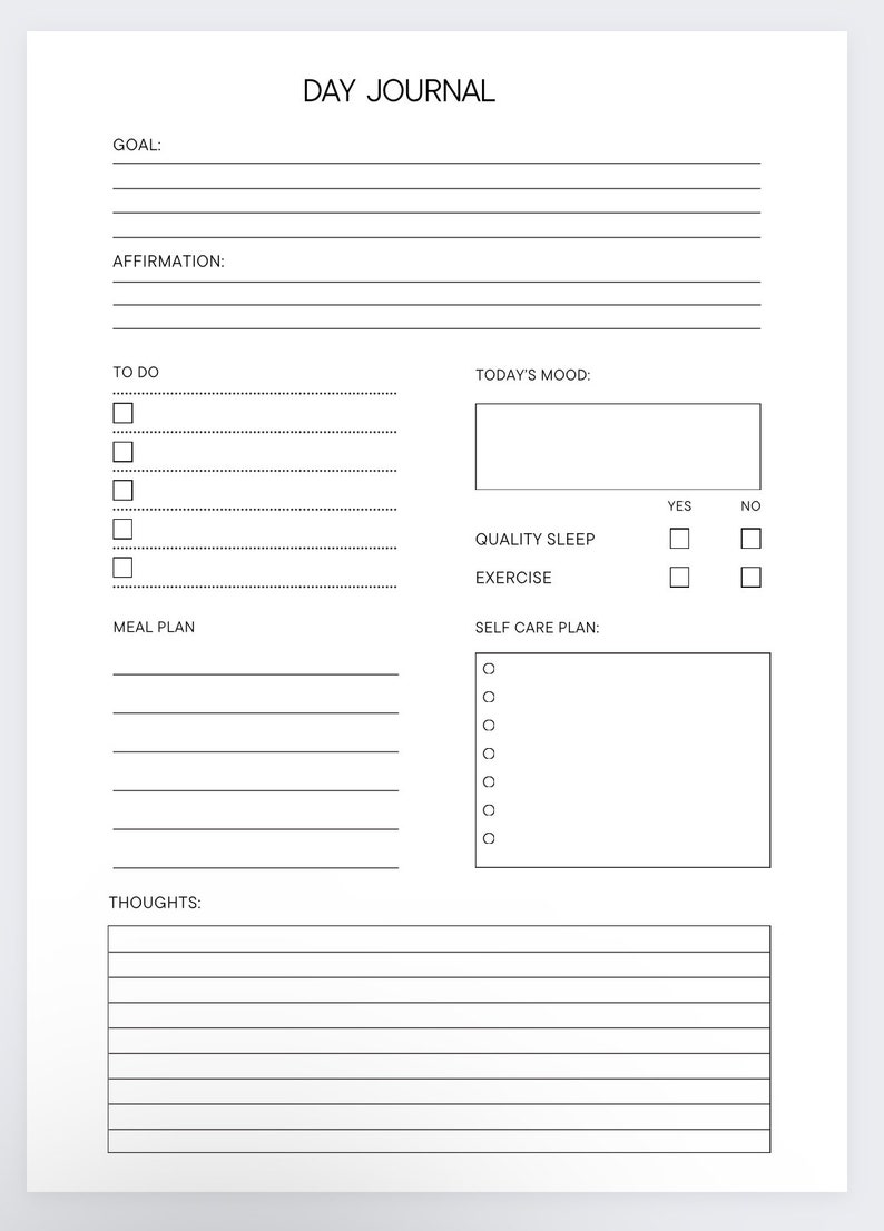 Journal, Daily Journal, Personal Journal, Writing Journal, Reflection ...