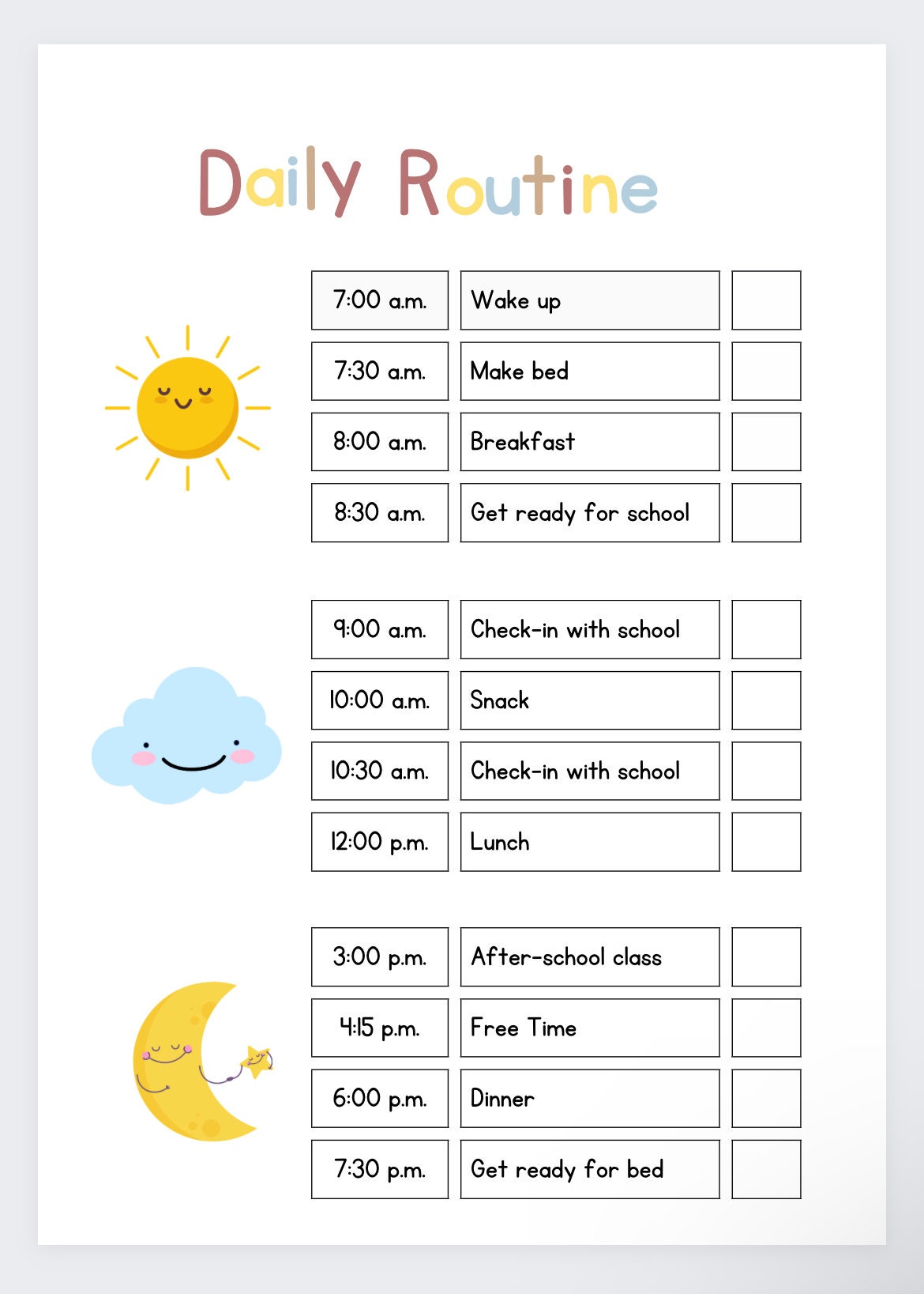 Kids Daily Routine,kids Daily Chores,daily Schedule,bedtime Routine ...