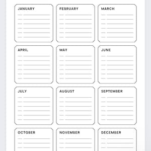 Dates to Remember Form,special Occasions Tracker,important Dates ...