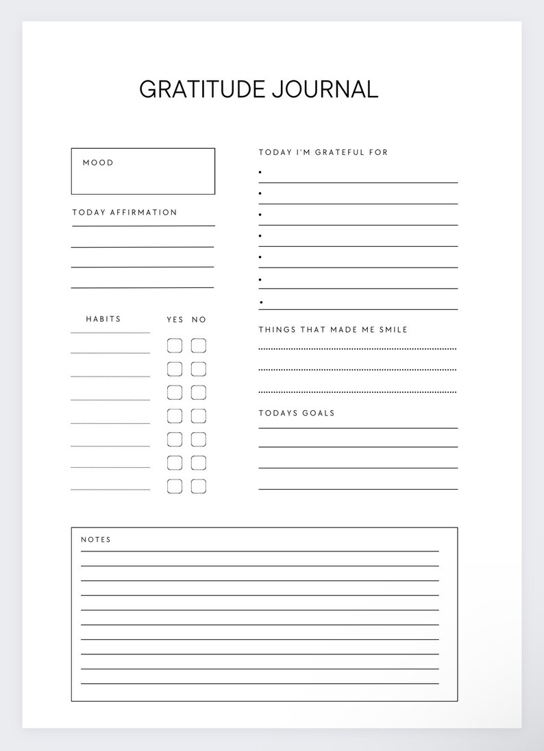 Gratitude Journal,thoughts Planner,affirmation Planner,gratitude ...