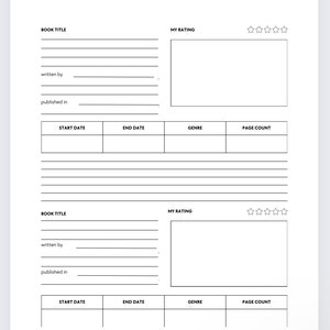 Reading Tracker,book Log,reading Journal,book Club Tracker,reading ...