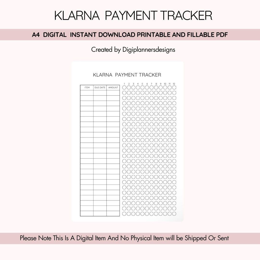 Klarna Payment Tracker,buy Now Pay Later Tracker,installment Payment ...