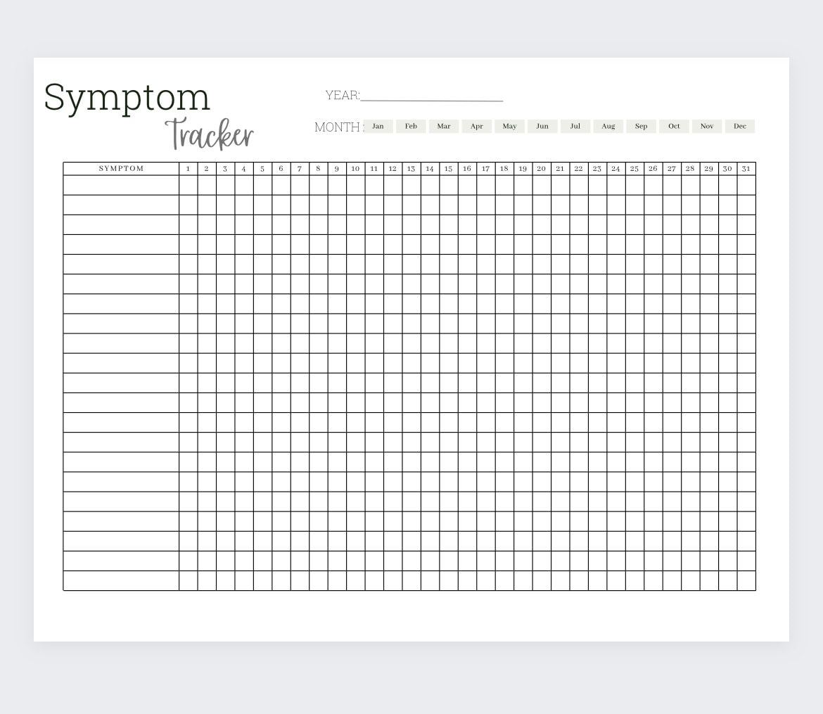 Symptom Tracker,printable Medical Planner,medical Diary,medication Log ...