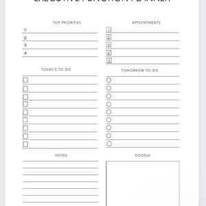 Executive Function Planner,brain Dump Printable,thought Organizer, ADHD ...