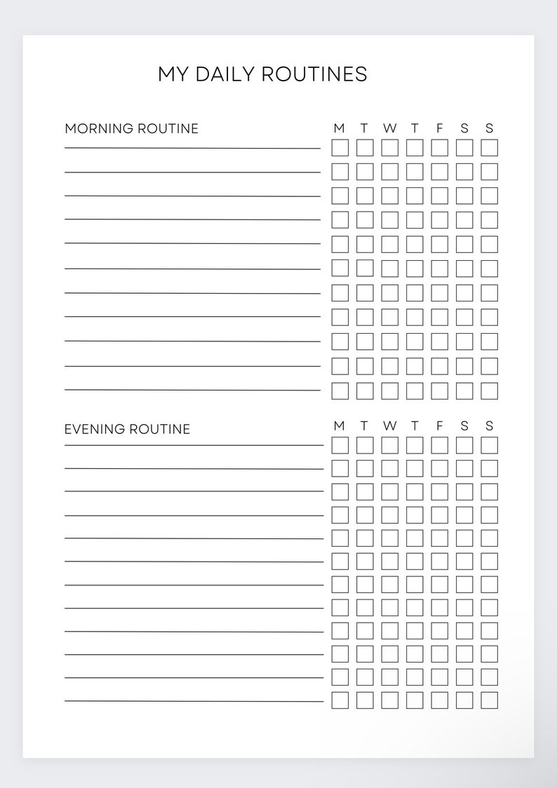 My Daily Routinedaily Plannerhappy Plannerdaily - Etsy